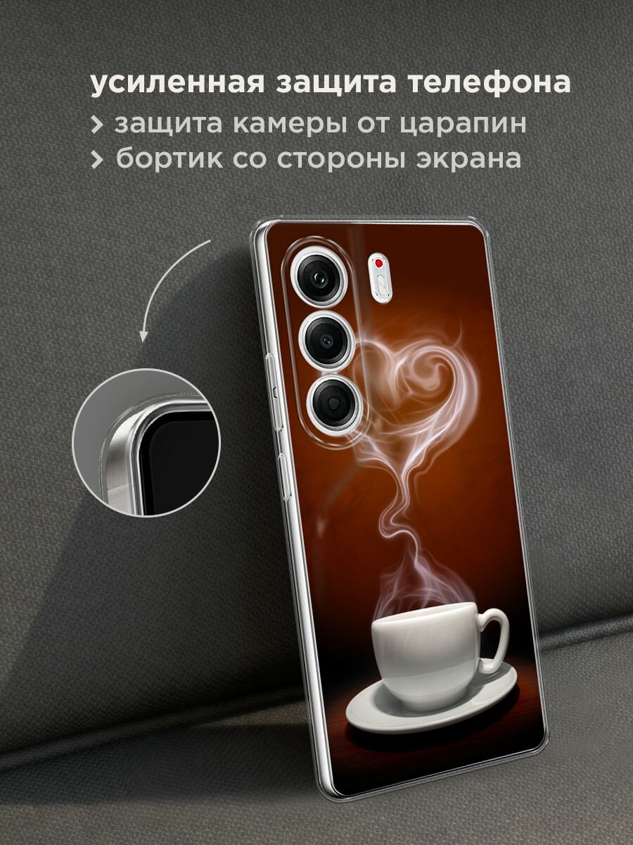 Чехол на Tecno Camon 40 Pro 5G / Текно Камон 40 Про 5G с принтом "Кофейная любовь" — фото 1