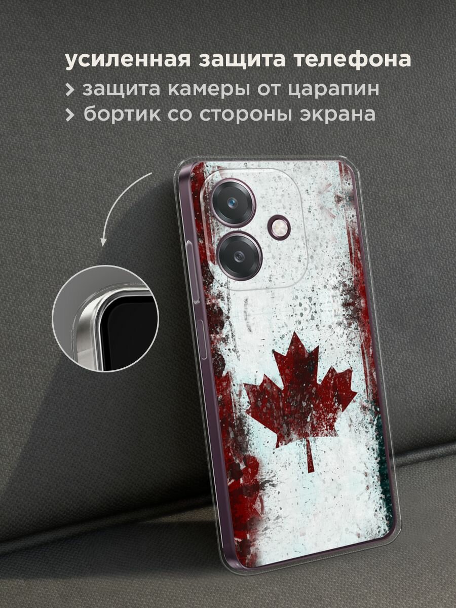 Силиконовый чехол на Oppo A3/A3x / Оппо А3/A3x с принтом "Канада" — фото 1