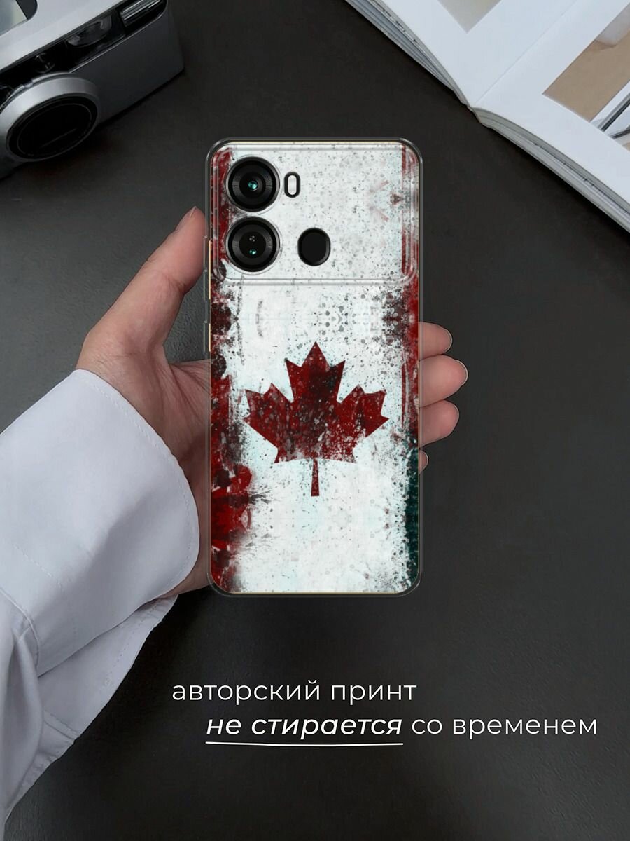 Силиконовый чехол на Itel P40 / Ител P40 с принтом "Канада" — фото 1
