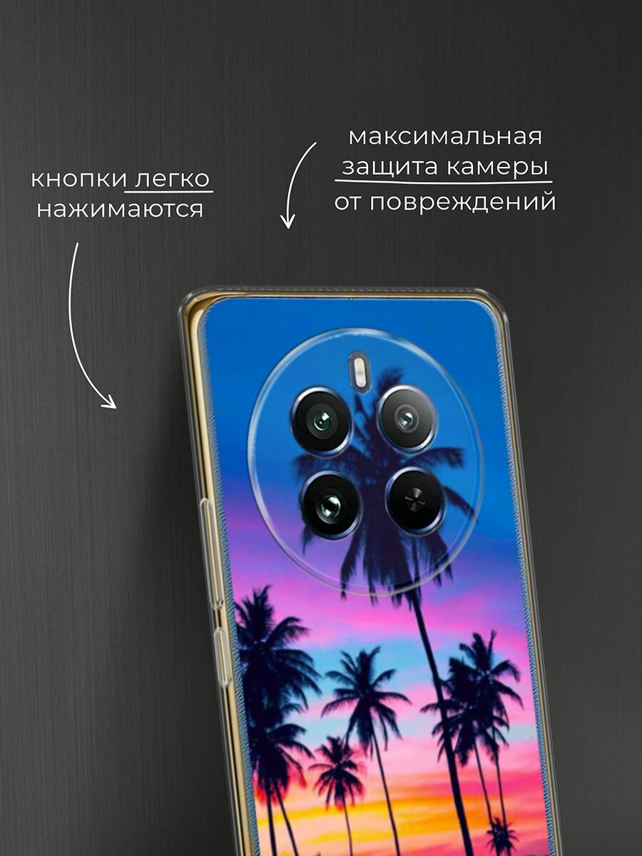 Силиконовый чехол на Realme 12 Pro / Реалми 12 Про с принтом "Закат 5" — фото 1