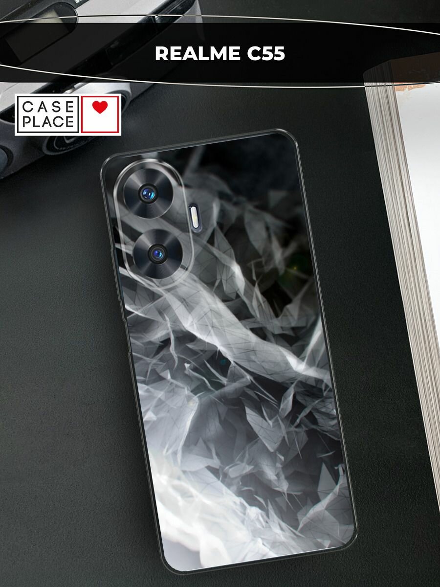 Силиконовый чехол на Realme C55 / Реалми C55 с принтом "Абстракция 9"
