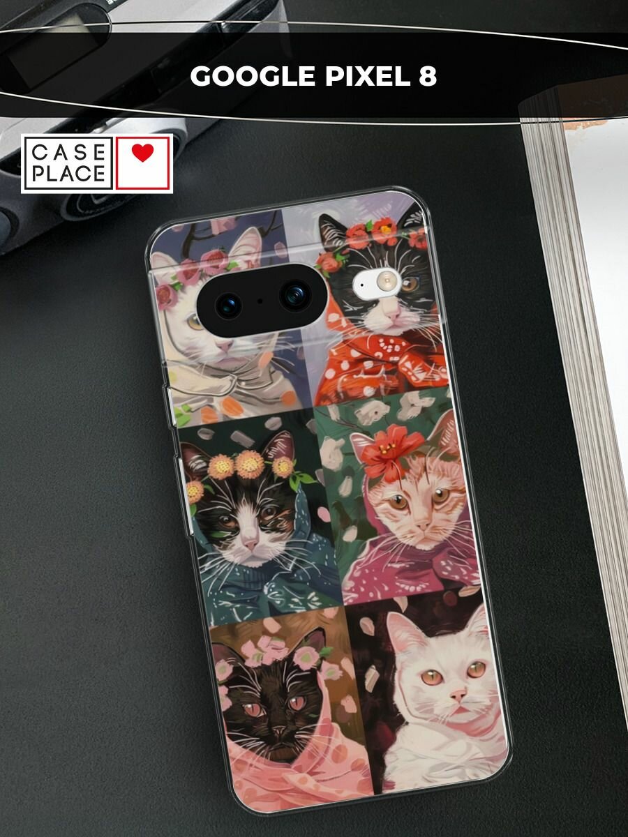 Чехол на Google Pixel 8 / Гугл Пиксель 8 с принтом "Котобабушки"