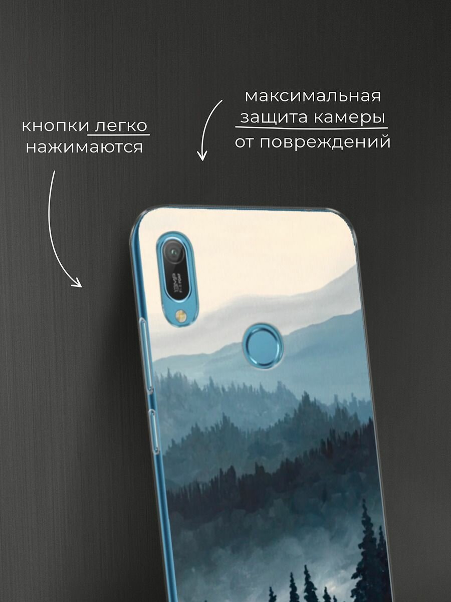 Чехол на Honor 8A/8A Pro/Huawei Y6s/Y6 2019 / Хонор 8А с принтом "Туманные горы" — фото 1