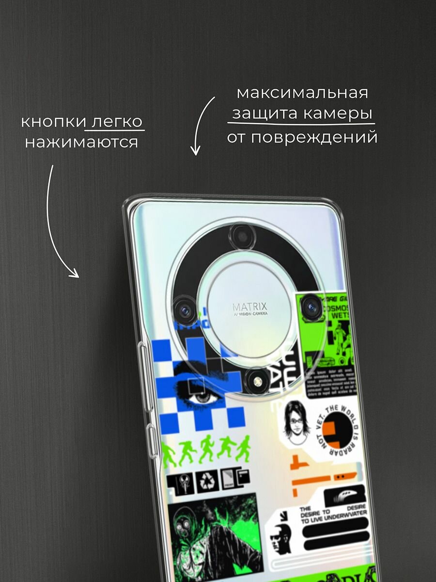 Чехол на Honor X9A / Хонор X9A с принтом "Nothing impossible", прозрачный — фото 1