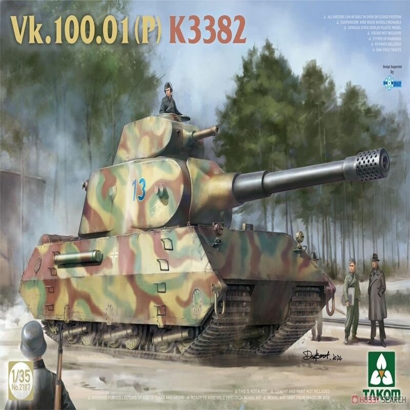 TAKOM 2187 1/35 vk 100.01(p) k3382 Модель танка