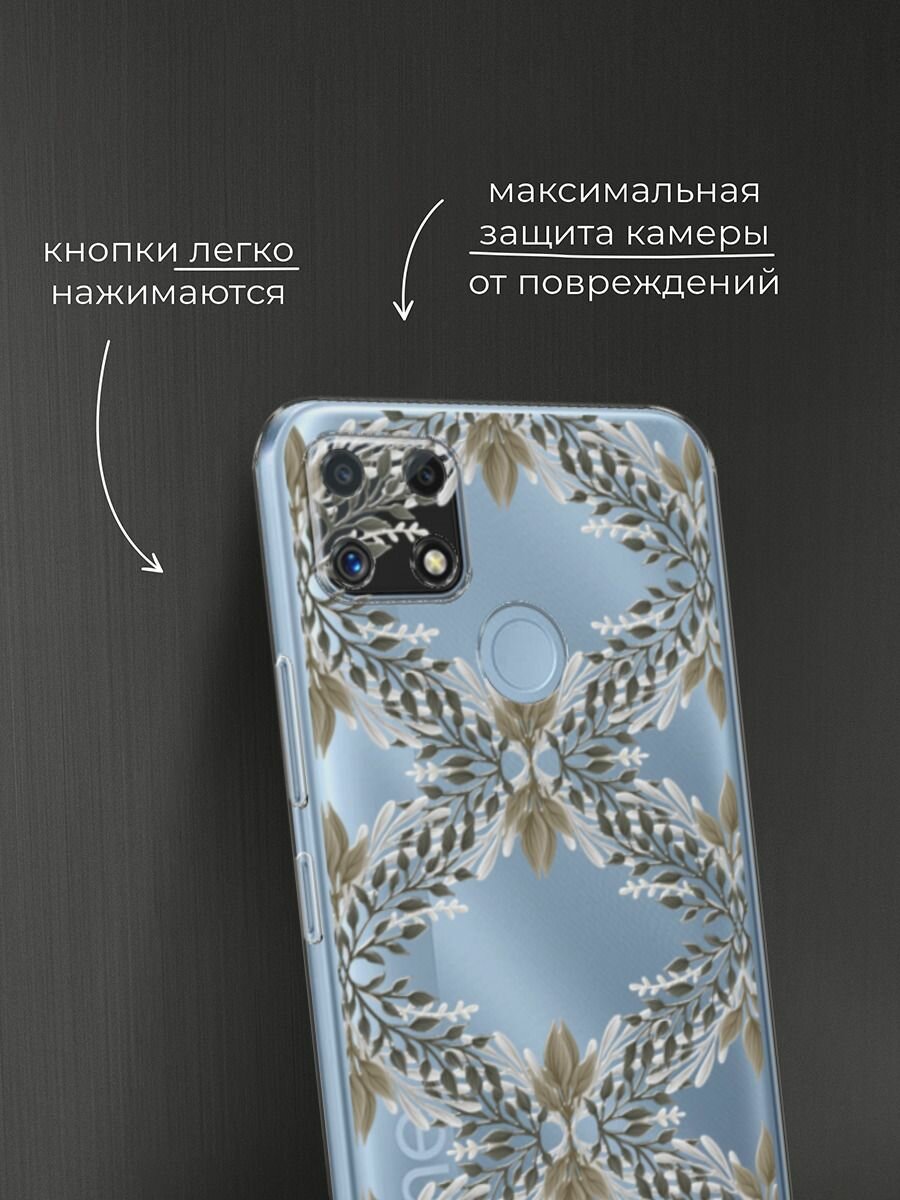 Чехол на Realme C25/C25s / Реалми С25/C25s с принтом "Калейдоскоп цветов" — фото 1