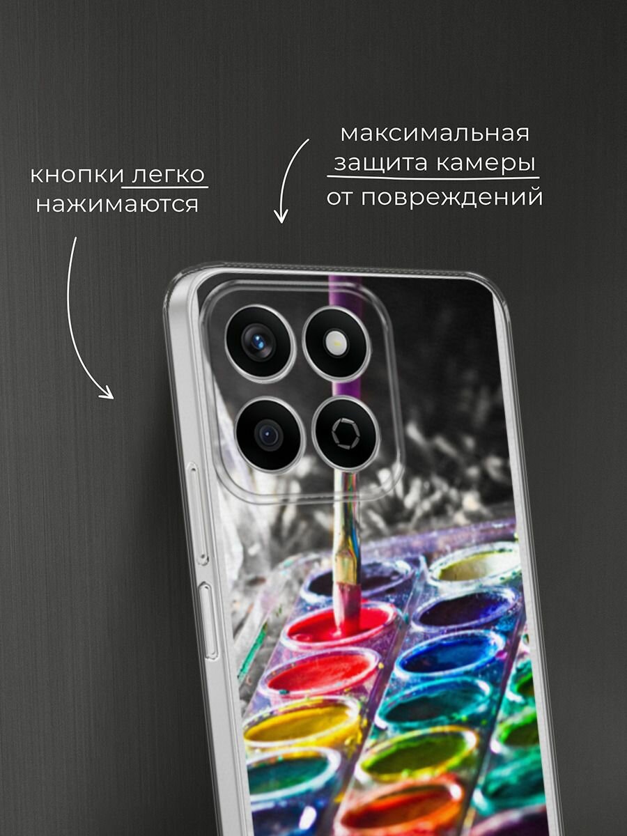 Силиконовый чехол на Honor X7c / Хонор X7c с принтом "Палитра красок" — фото 1