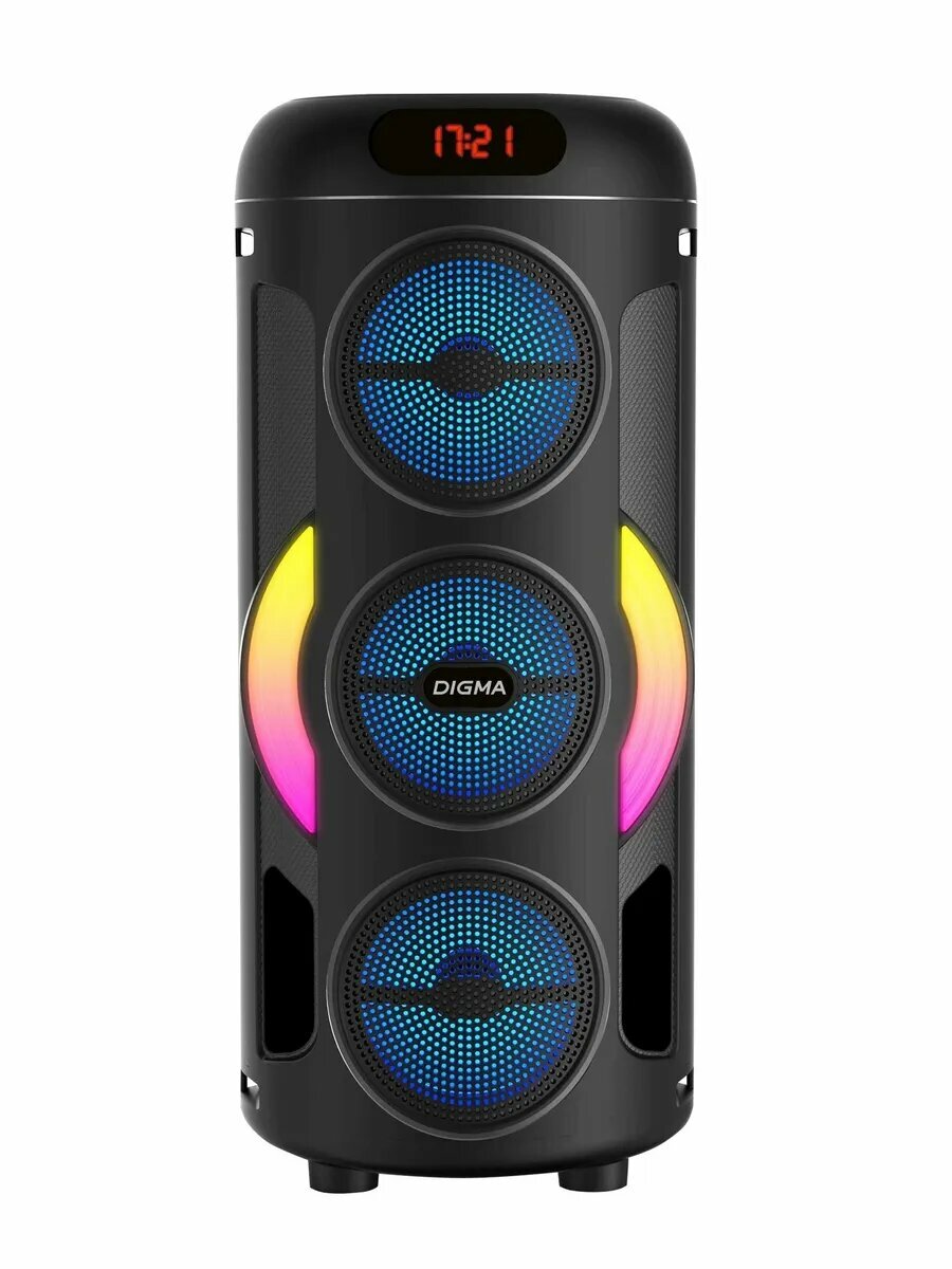 Минисистема D-MC1721 черный 10Вт FM USB BT micro SD
