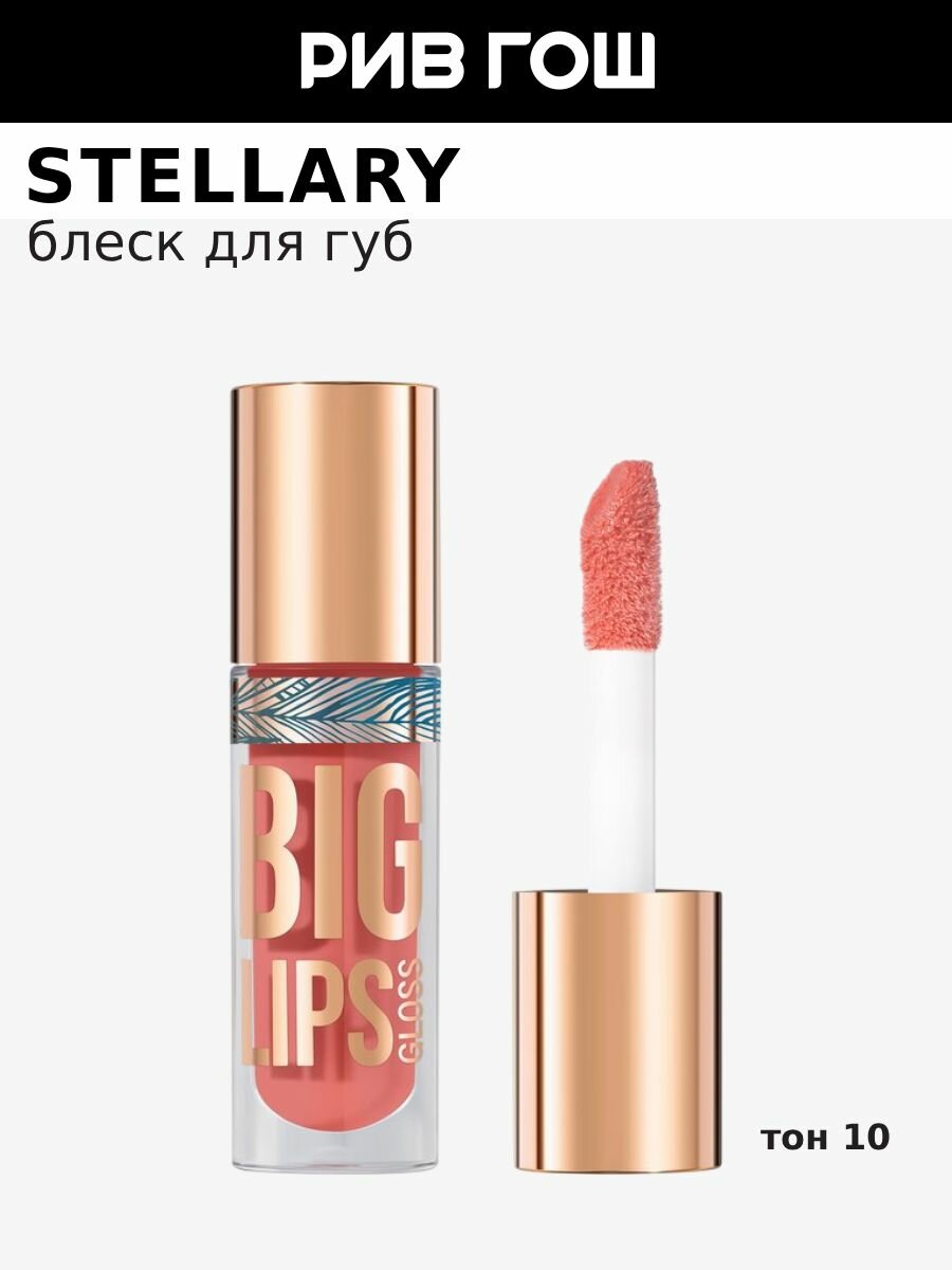 STELLARY Блеск для губ Gloss Big Lips, 4 мл, 10 Розово-терракотовый