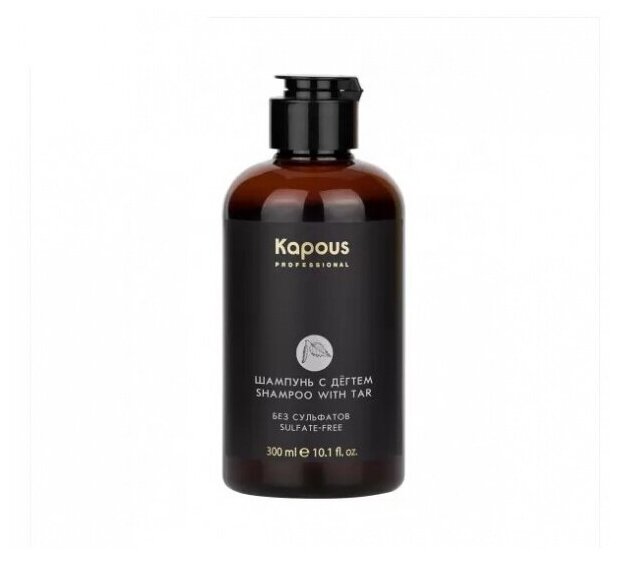 Беcсульфатный шампунь для волос с Дёгтем Kapous Professional, 300 мл