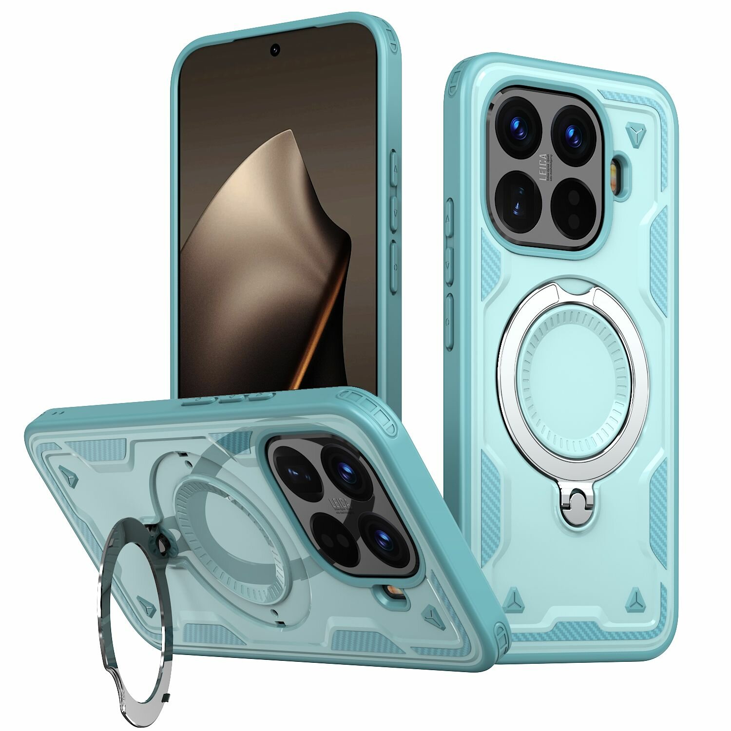Чехол Magneto Case с кольцом для Xiaomi 15T Pro (голубой)