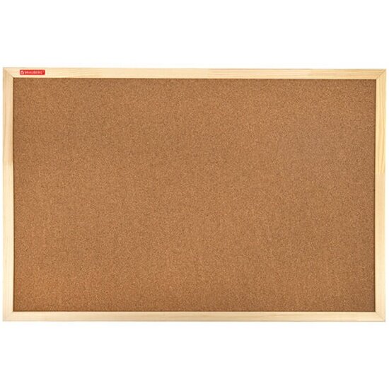 Доска пробковая Brauberg для объявлений 60х90 см, деревянная рамка, Wood, 238311
