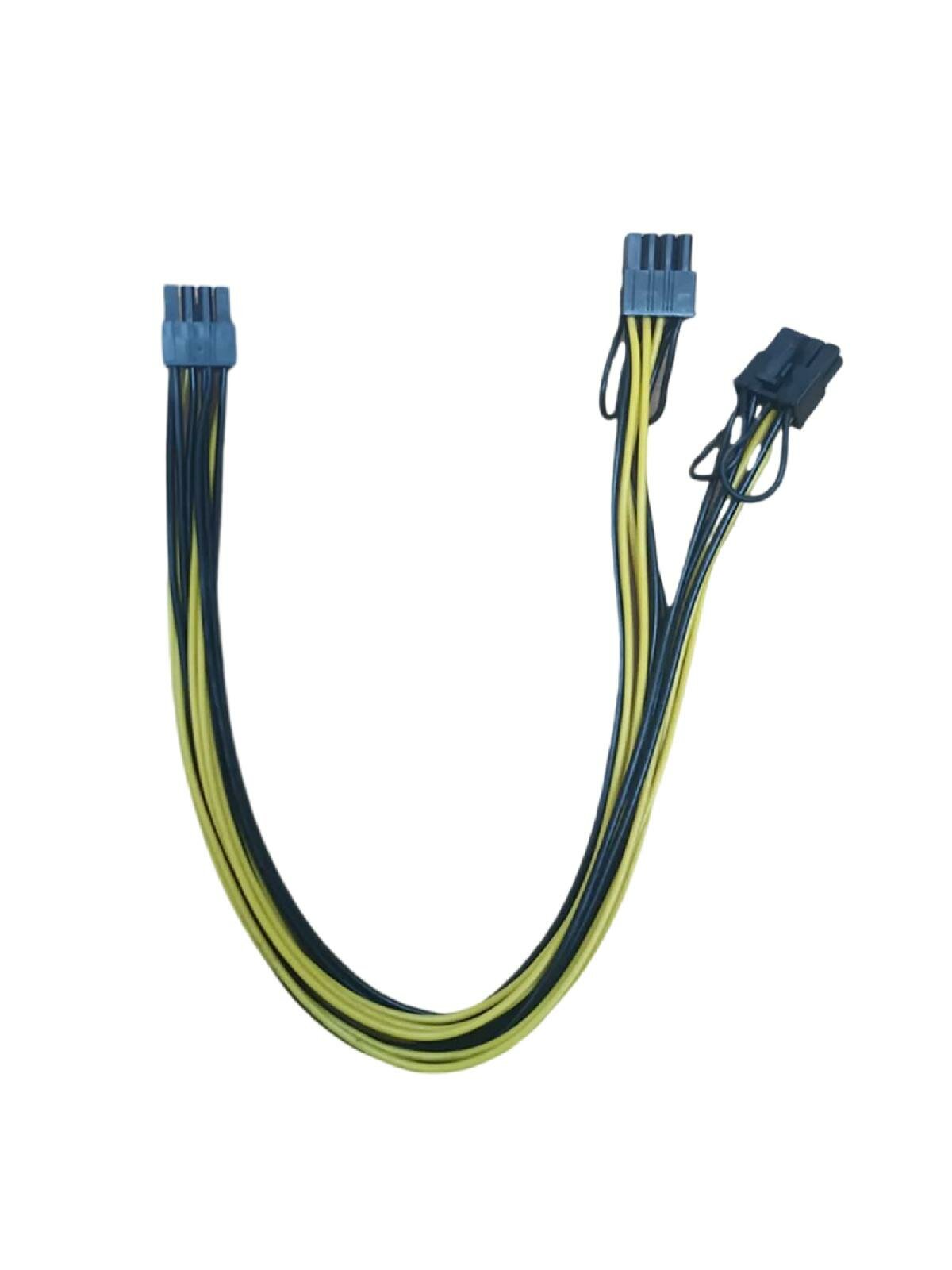 18AWG CPU 8Pin Male To Double 6+2Pin Graphics Adapter Cable For Graphics Card Copper Wire,39cm Computer Graphics Cord
