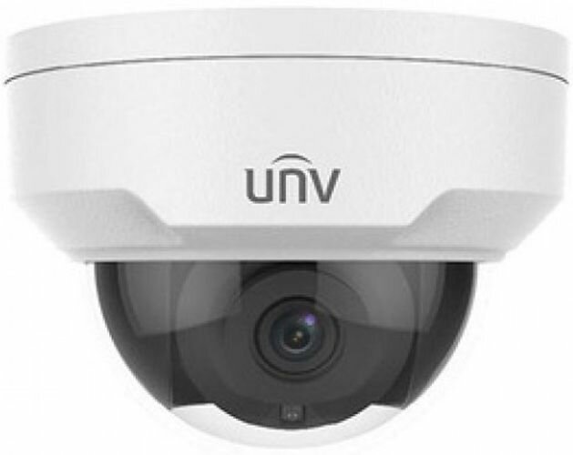 Uniview Видеокамера IP купольная антивандальная, 1/2.7" 4 Мп КМОП @ 30 к/с, ИК-подсветка до 50м, LightHunter 0.003 Лк @F1.6, объектив 4.0 мм, WD