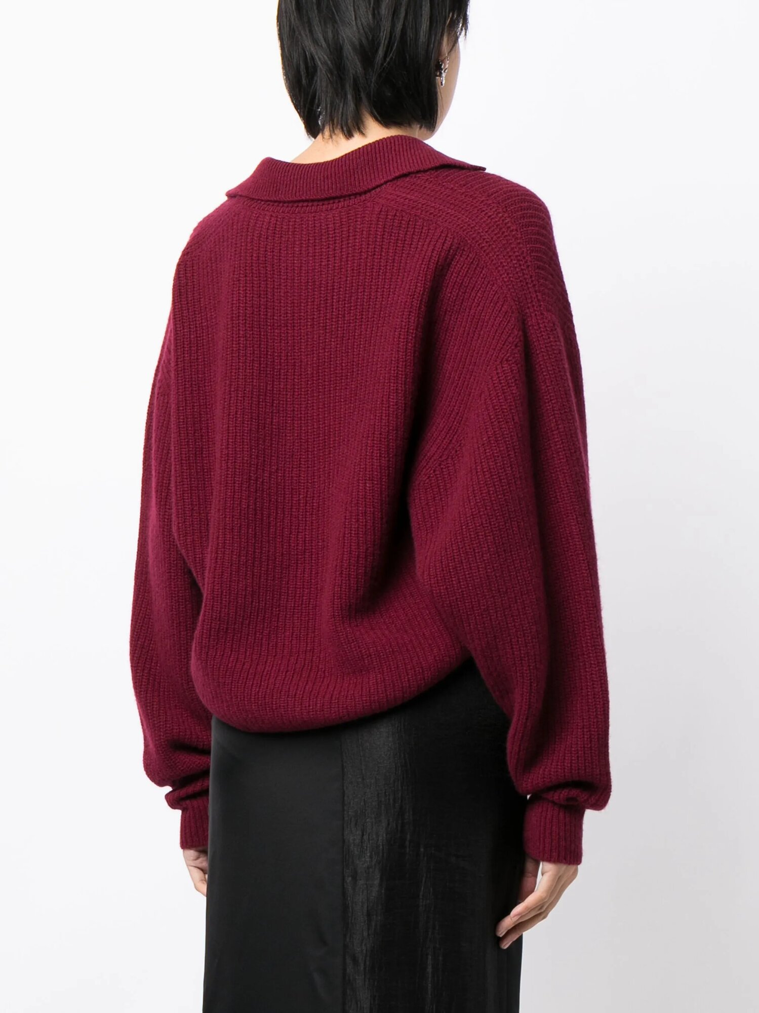 Джемпер PHILOSOPHY Di Lorenzo Serafini Logo-patch chunky-knit jumper, размер 44, красный — фото 1