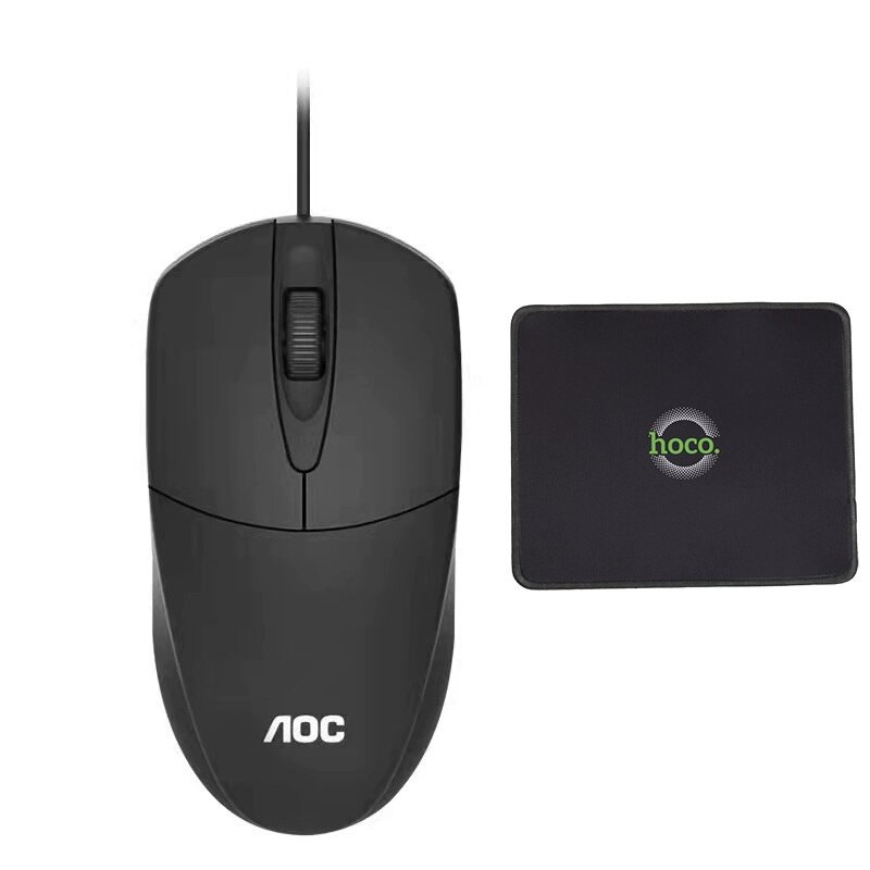 Проводная мышь AOC/Triple A MS121 USB для ноутбуков, настольных компьютеров, бизнеса, офиса и игр. Ms121 черный +