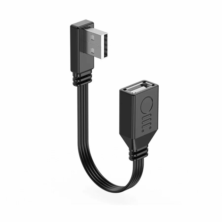 Угловой USB A папа-мама адаптер QinMSY, 5cm, Male-Female Left