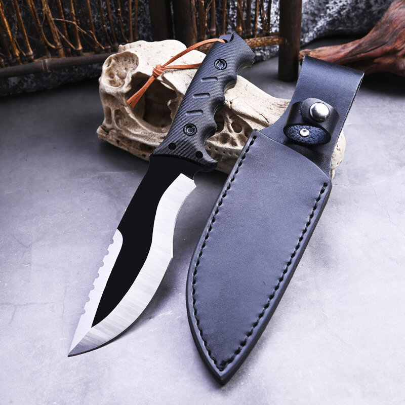 Нож Tracker Outdoor Knives для кемпинга и выживания, изогнутый нож с интегрированным килем, тактический нож высокой твердости.