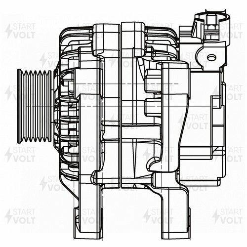 Генератор для а/м Peugeot 206 (98-)/Partner (96-) 1.4i 70A, STARTVOLT LG2005