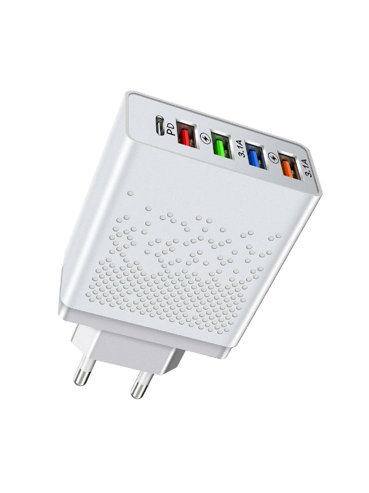 4 USB-порта 5V3A Настенное зарядное устройство мощностью 48 Вт 5 в 1 сетевой адаптер