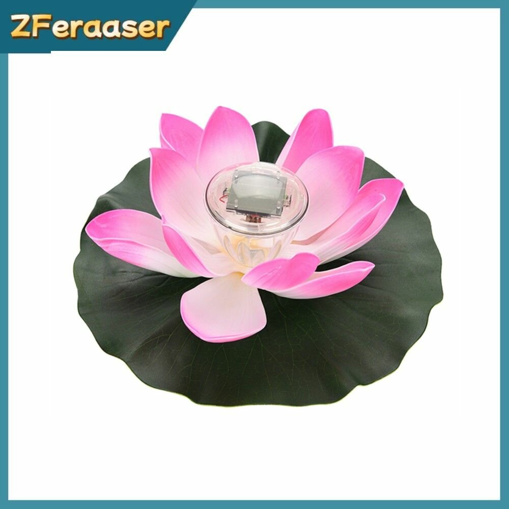 Плавающий светильник для сада на солнечной энергии, розовый, для пруда