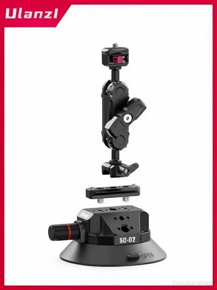 Кронштейн держатель на присоске для Камеры / Телефона / GoPro Ulanzi SC-02 3кг Содержит кронштейн для gopro