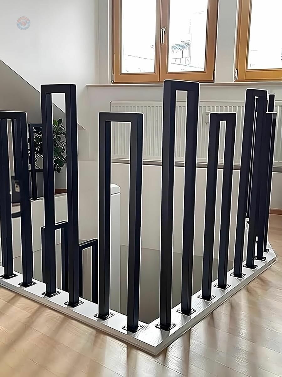 Металлические перила поручни для крыльца и террасы, прочные кованые ограждения черного цвета, высота 850 1100 мм, легкий монтаж