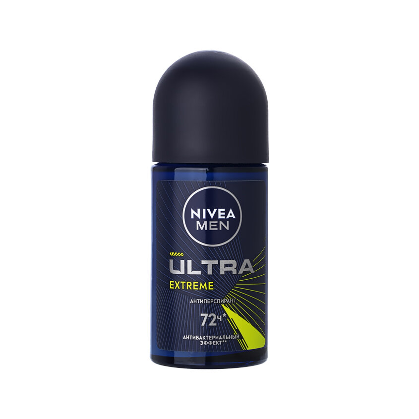 Део-ролл муж. NIVEA `MEN` ULTRA EXTREME антиперспирант 72ч 50 мл