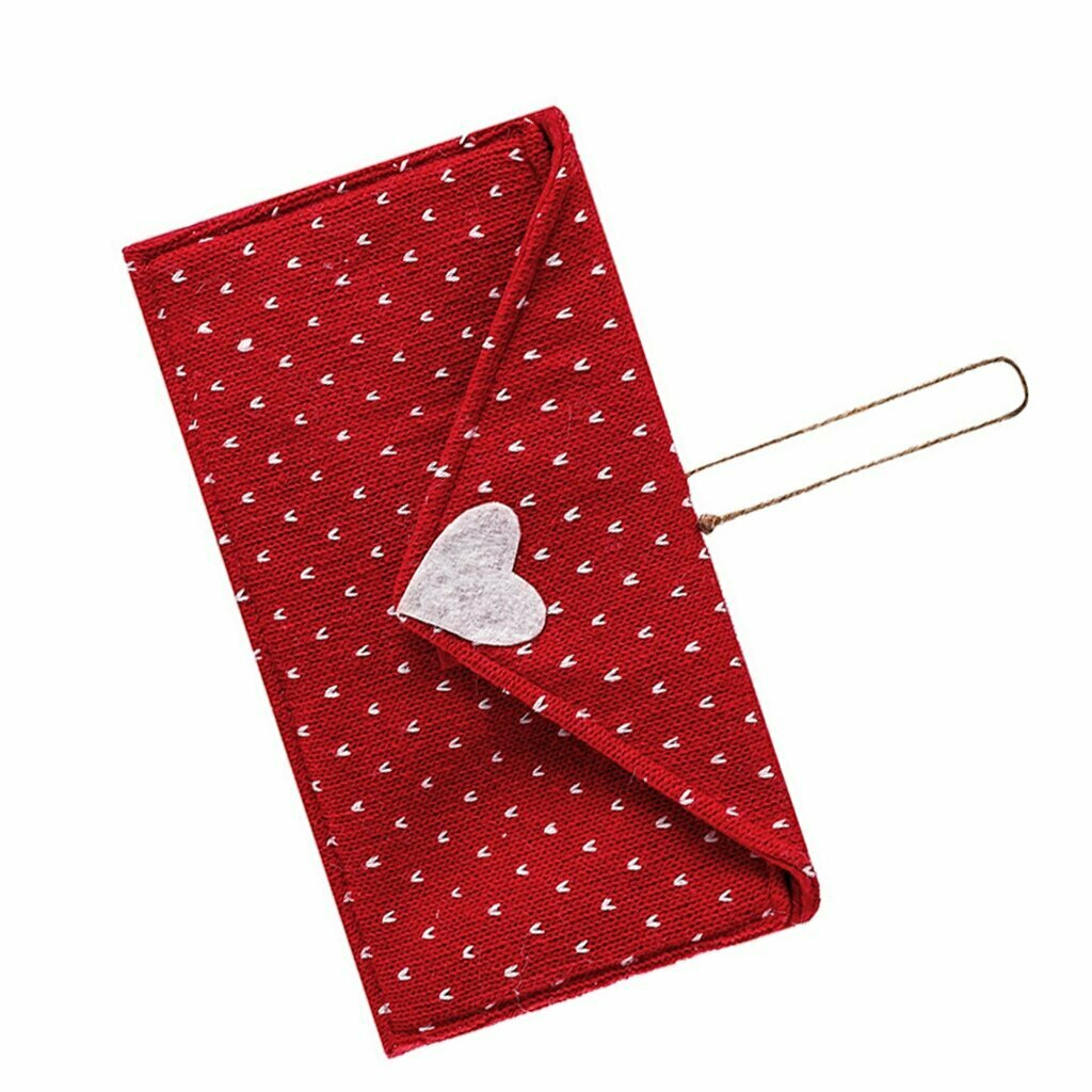 2шт День Святого Валентина Сердце Конверт Сумка Кулон Подарочные Пакеты Ювелирные Изделия Мешочек Для Конфет Нести Теплые Пожелания для Него Ее Мужа Жены