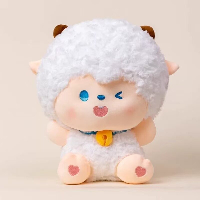 Креативная маленькая серая кукла, подарок, приятная коза и большой большой волк, мягкая игрушка, милая обнимающая ленивая кукла козы для девочек