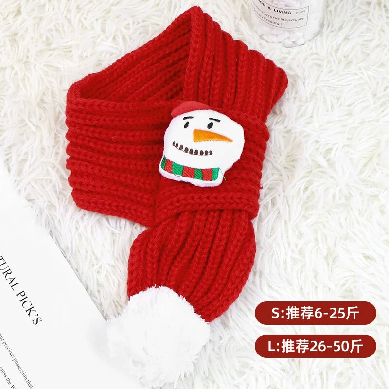 Шарф для собак, новогоднее рождественское украшение, кошка Тедди Шиба-ину, корги, маленький размер, зимние аксессуары