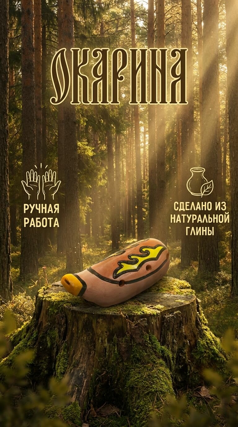 Окарина Чопо Чоор/Глиняная флейта/духовой инструмент