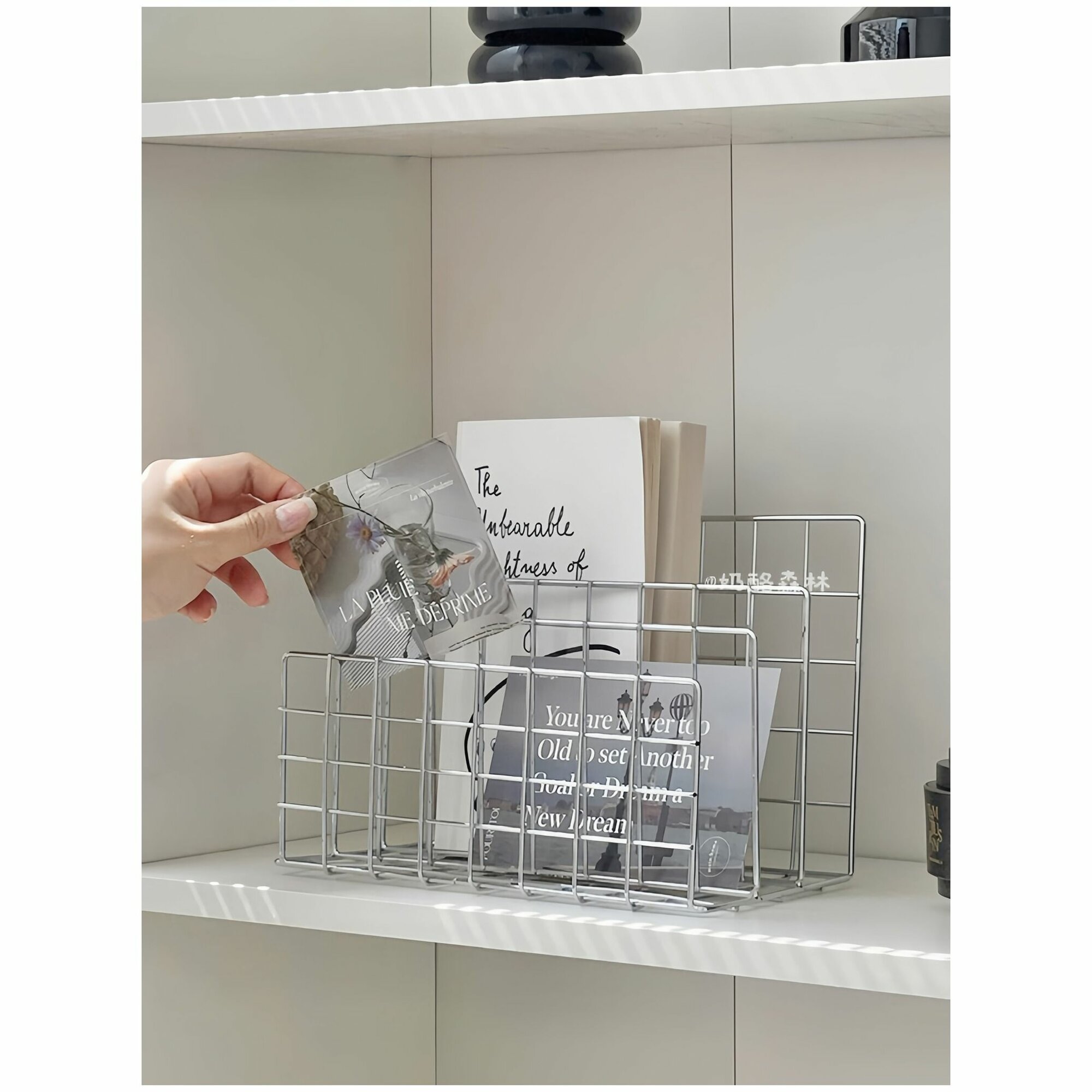 Стойка для книг и газет в стиле Nordic INS, металлическая стойка для журналов, настольный органайзер, простая металлическая подставка для книг