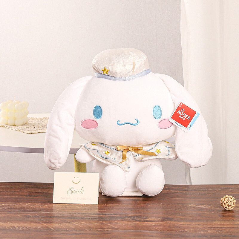 Плюшевая кукла Sanrio Cinnamoroll в платиновом цвете, 35 см, официальный подарок