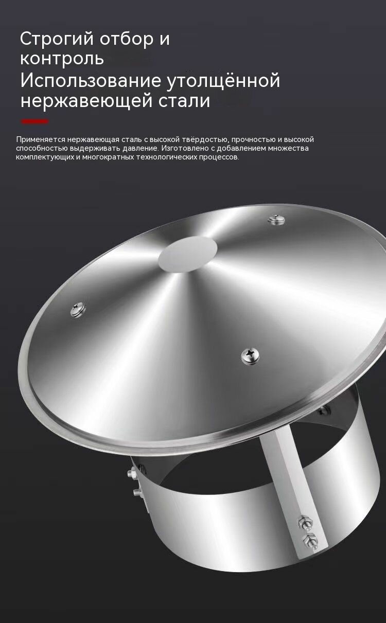 Дымник зонт разборный разъемный оцинкованный 125 мм