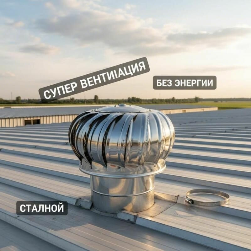 Дефлектор ротационный для вентиляции крыши 300 мм