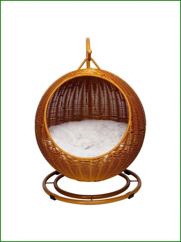 Плавучая колыбель, стильный домик для кошки до в коричневом тоне