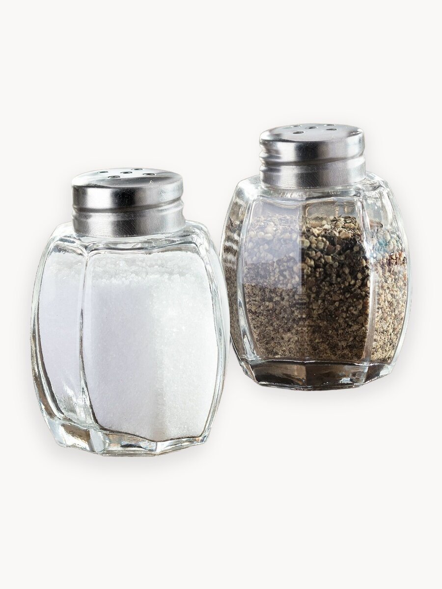 Набор баночек для специй, солонка и перечница набор. Состав: Стекло, металл. Размер:38ML. Цвет: Прозрачный/Trinetta