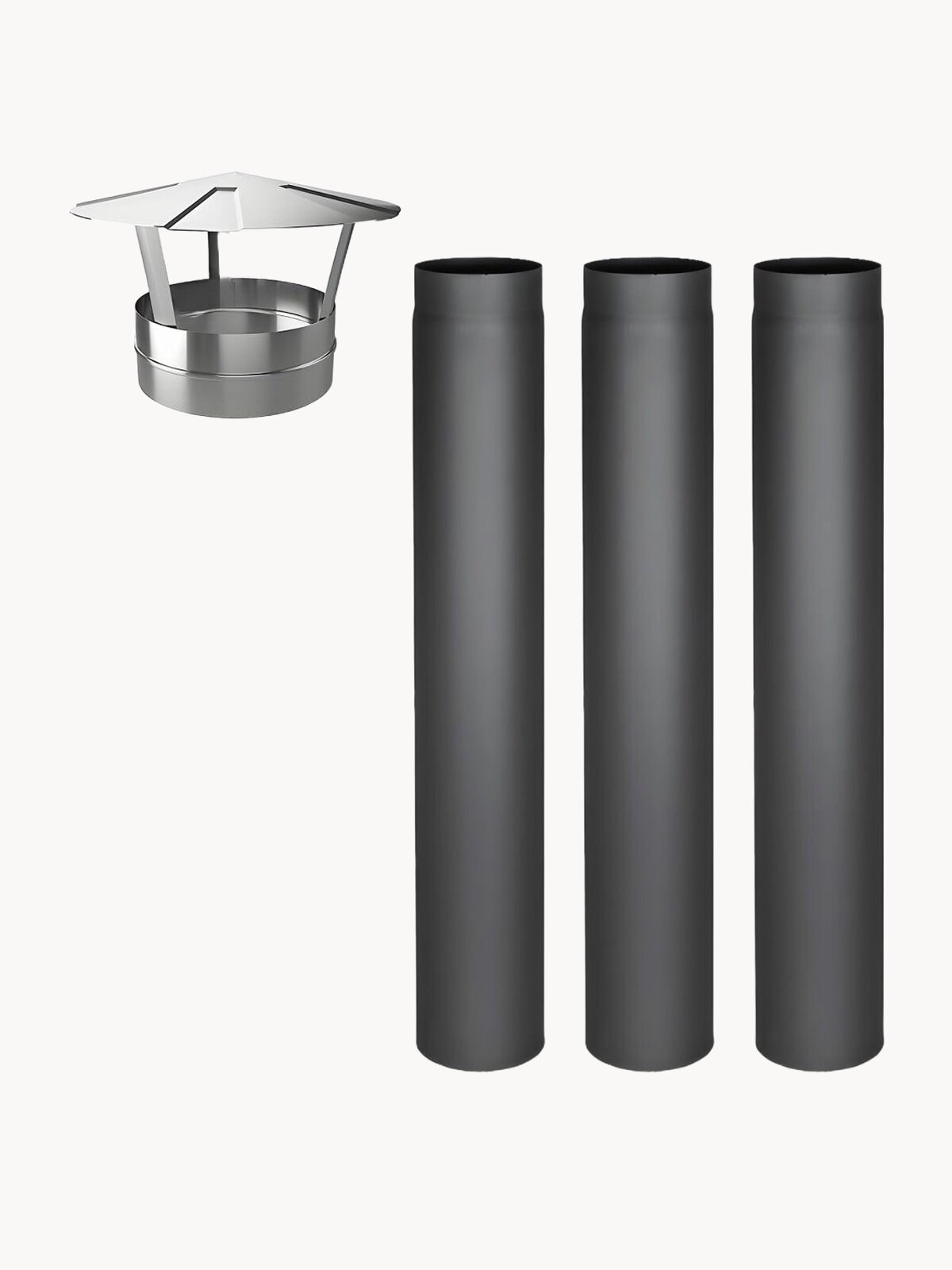 Комплект дымохода для печи d115 мм 3 метра толщиной 2 мм