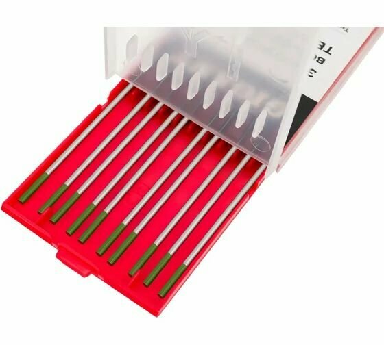 Вольфрамовые электроды для tig сварки WP-175 2 мм зеленый АС упаковка 10 шт Gigant TE-WP-X-2,0