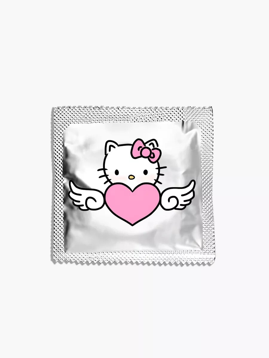 Презерватив с принтом Hello Kitty