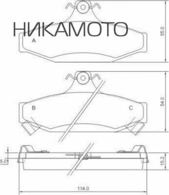 ABS 38295 Колодки тормозные задние