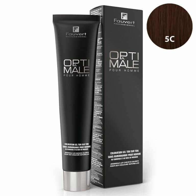 Fauvert Professionnel Краска для волос мужская Оптималь 5С светлый шатен, 100мл
