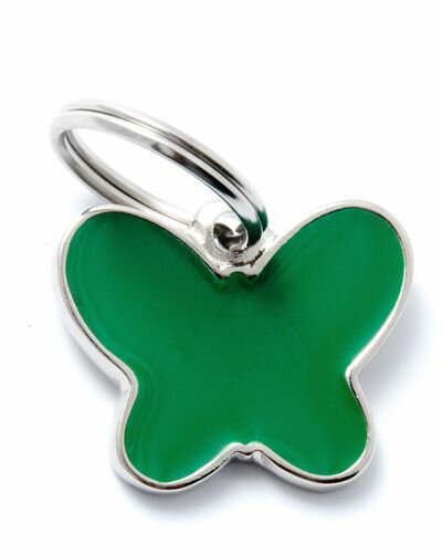 Адресник под гравировку средний My Family Charms Бабочка зеленая