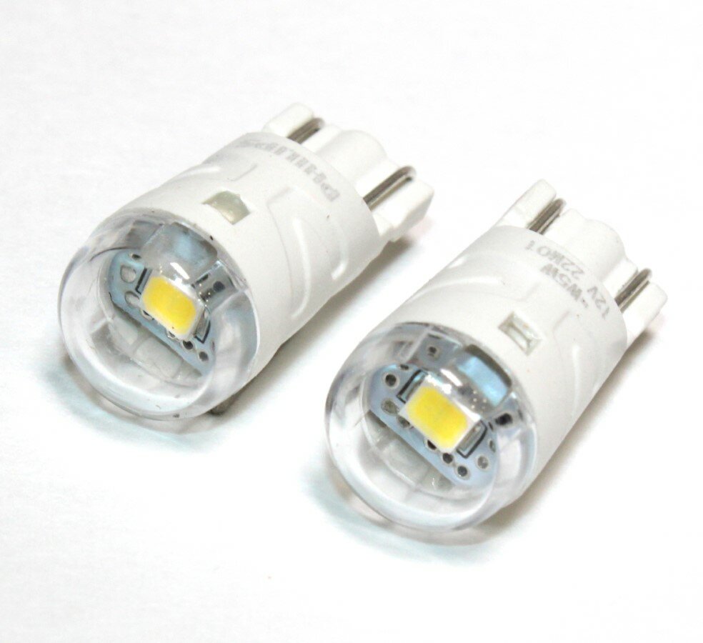Philips 12V T10 бесцок. LED белая, 56Lm, 6500K Ultinon Pro 3100 SI (W5W) (2 шт.), Автолампа светодиодная