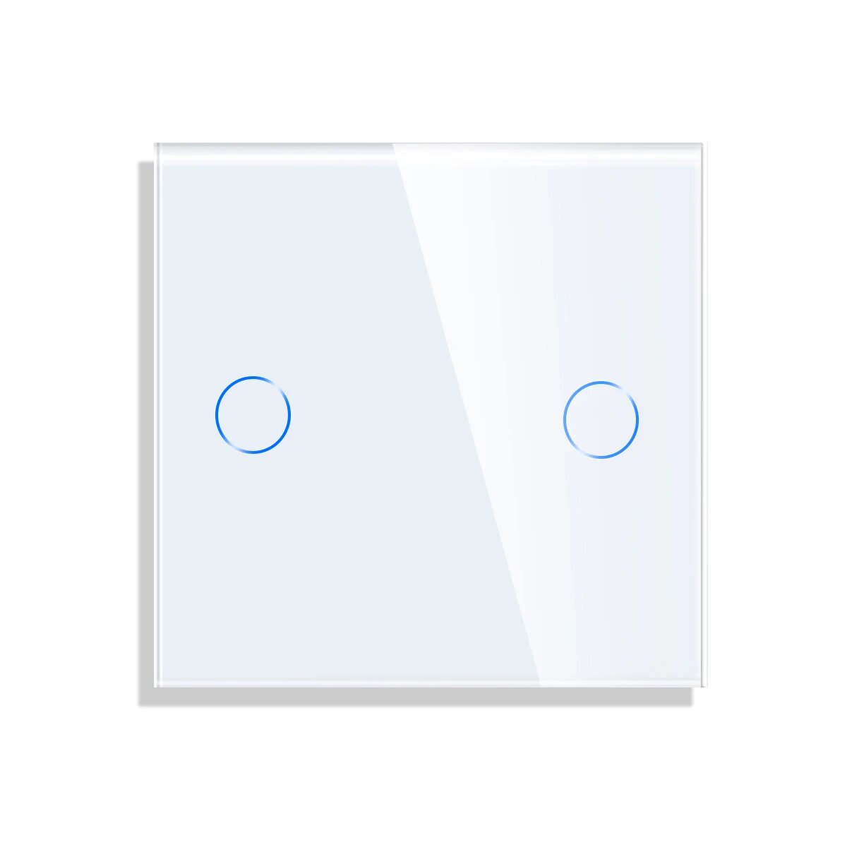 Стеклянная панель для выключателя 86x86mm, White 2gang