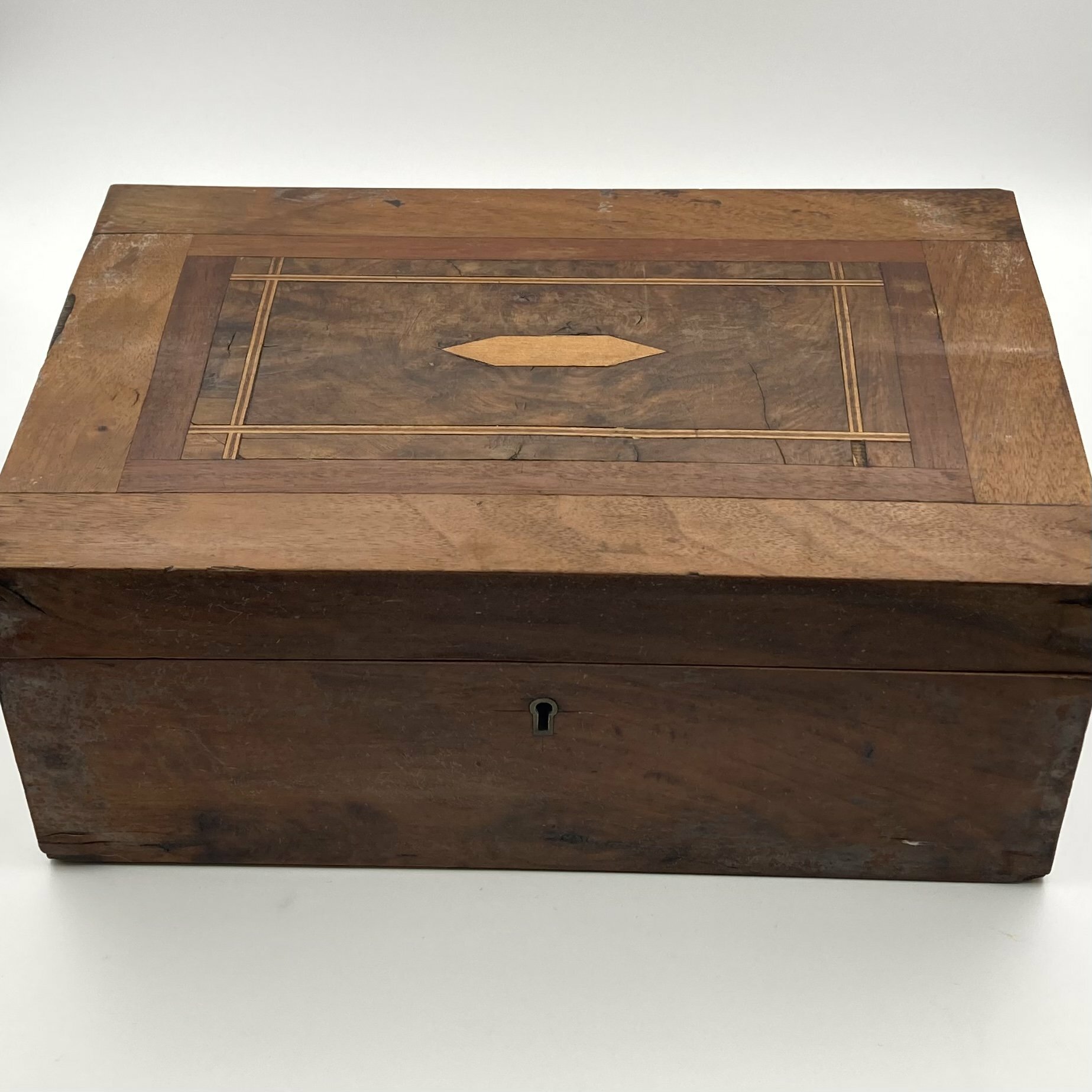 Шкатулка (ларец) для бумаг, дерево, маркетри, металл, Россия, 1900-1920 гг.