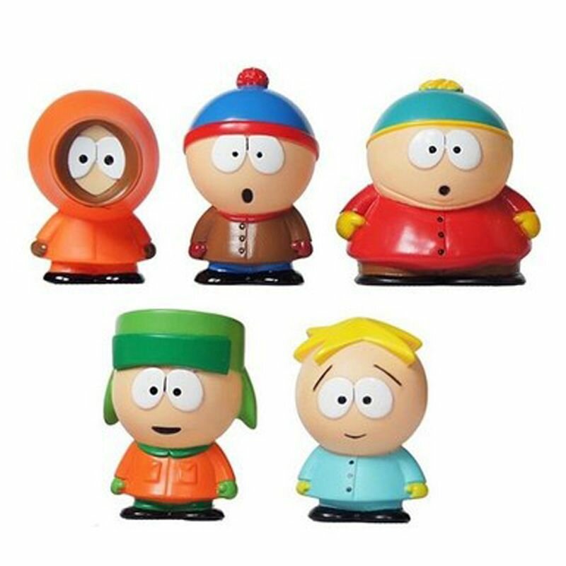 Аниме фигурки Набор Южный Парк / South Park: Кенни, Стэн, Эрик Картман, Кайл, Баттерс фигурок 5шт (6см)-