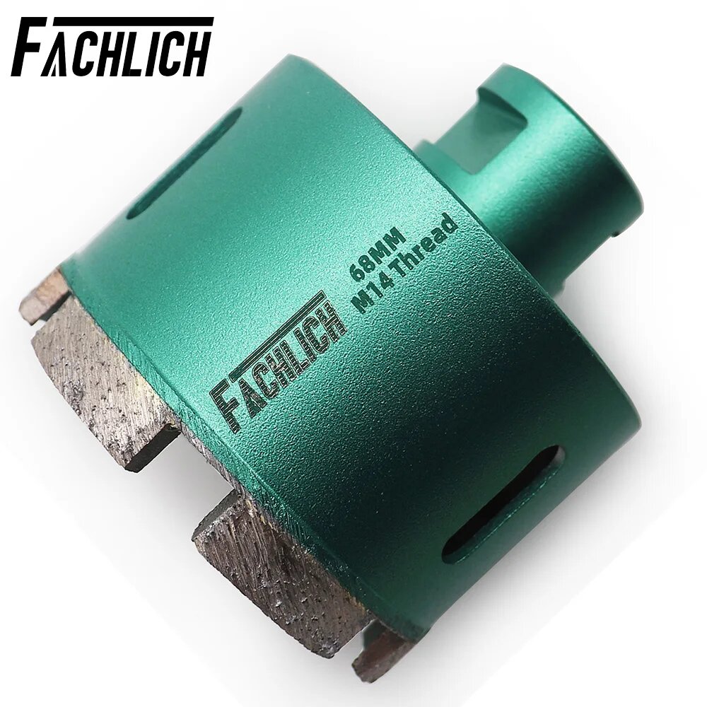 Кольцевые сверла FACHLICH M14 20/25/35/40/45/50/68/75 мм для влажного сверления 1pc 68mm