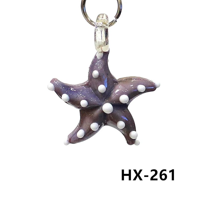 Миниатюрные стеклянные подвески морская звезда JSSMTLP 2 шт HX-261